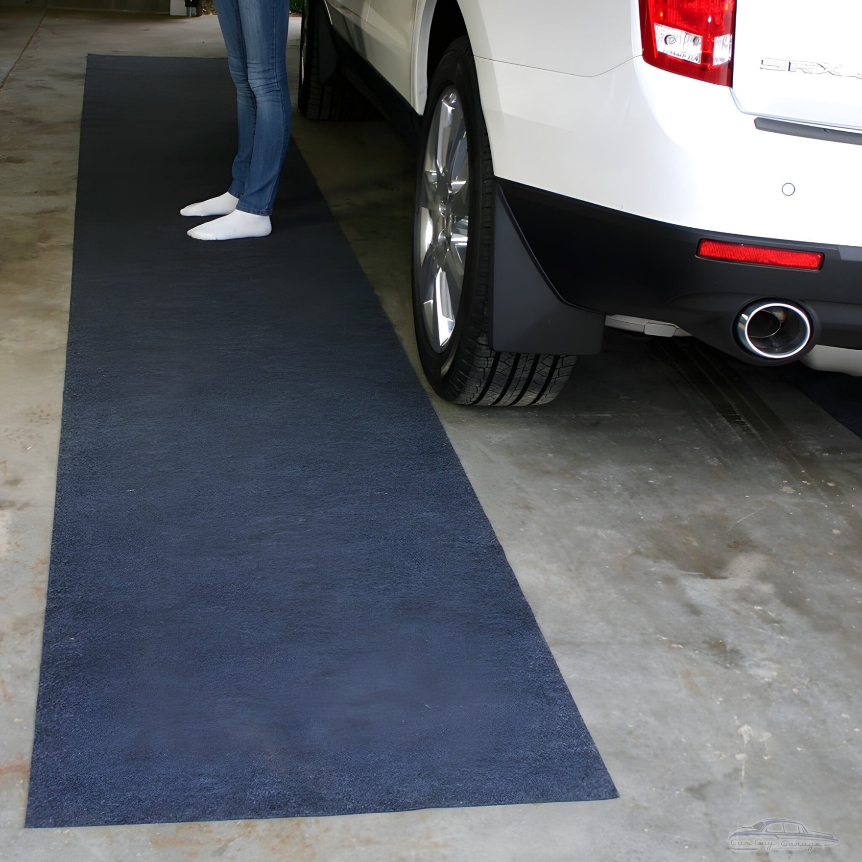 Charcoal Garage Floor Runner Mat - 29" W x 18' L, Absorbent, Non-Slip