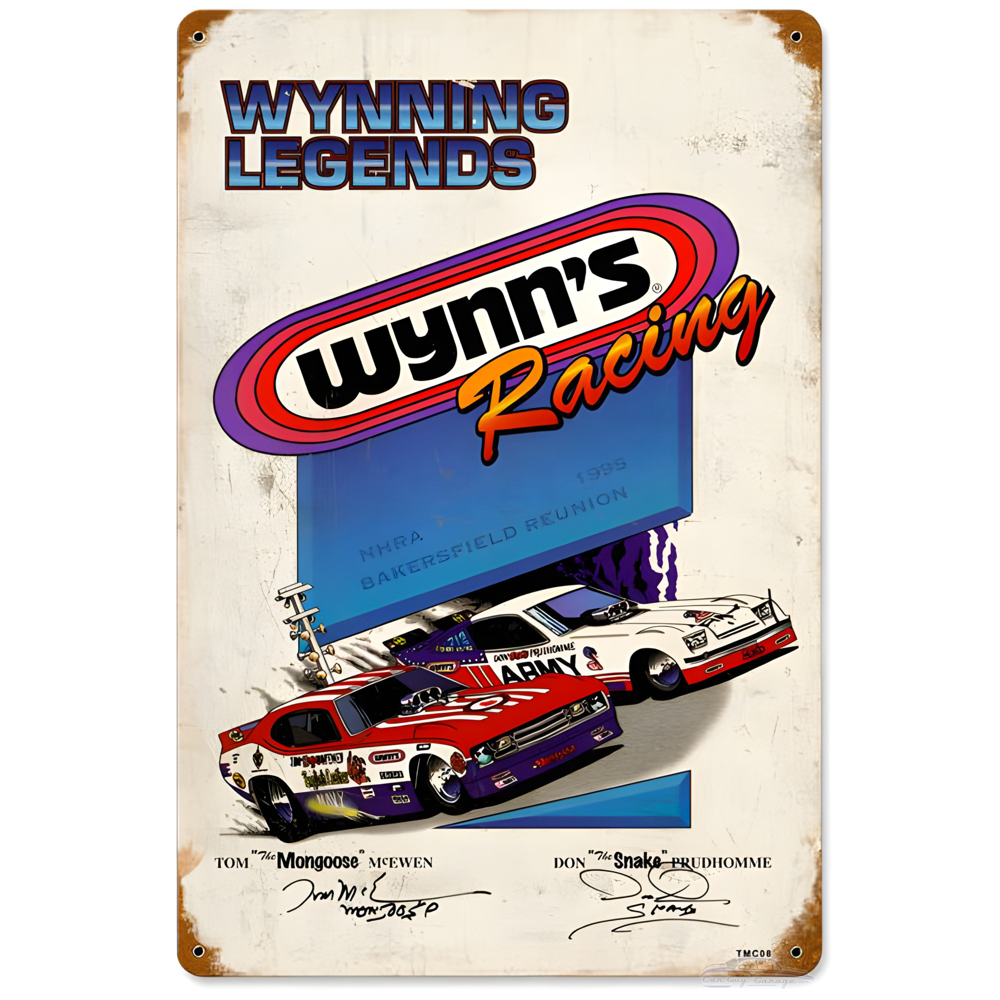Wynning Racing Metal Sign - Vintage Style, 18"x12", USA Made