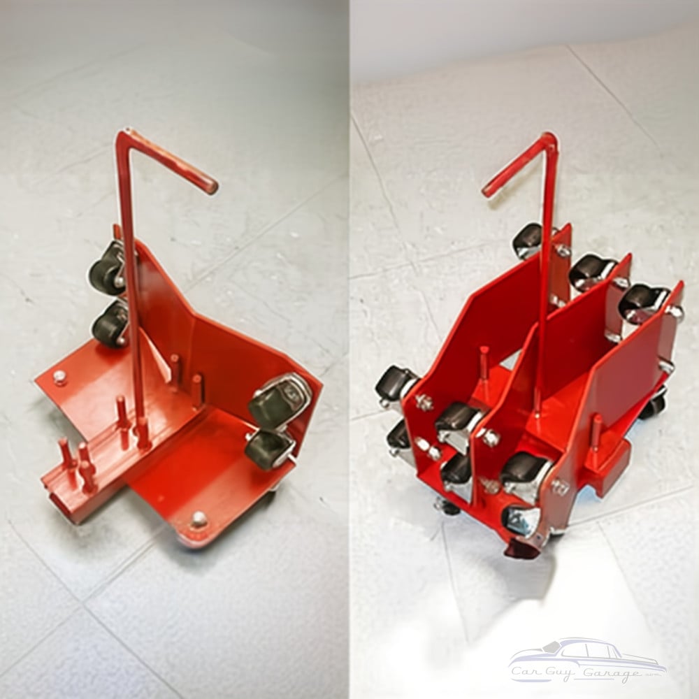Hanging Car Dolly Wall Rack - Secure Garage Storage Solution