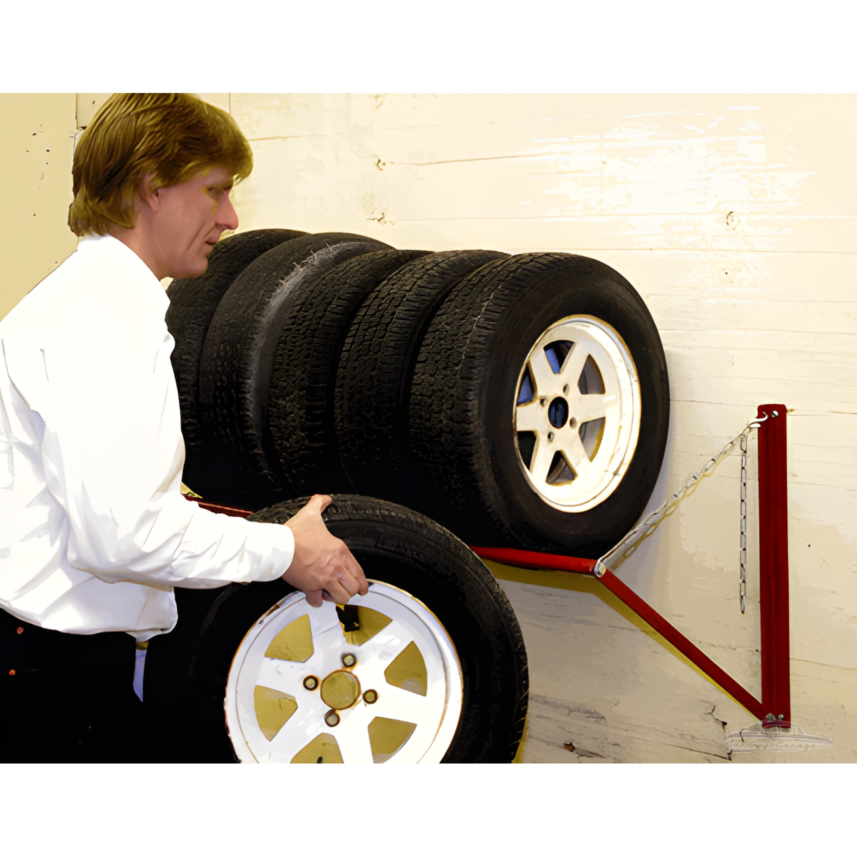 400 lb Capacity Adjustable Tire Storage Rack - Space Saver