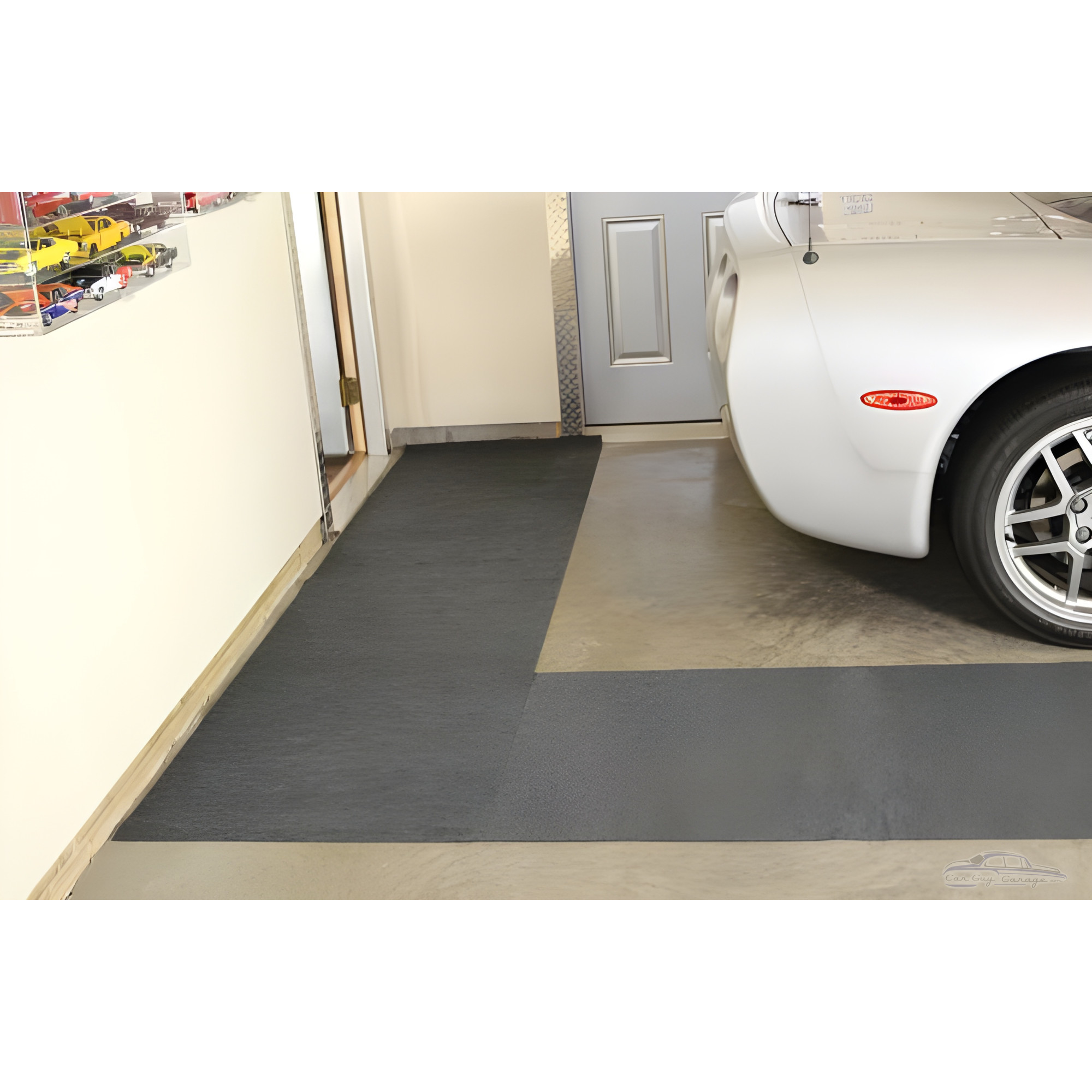 Charcoal Garage Floor Runner Mat - 29" W x 18' L, Absorbent, Non-Slip