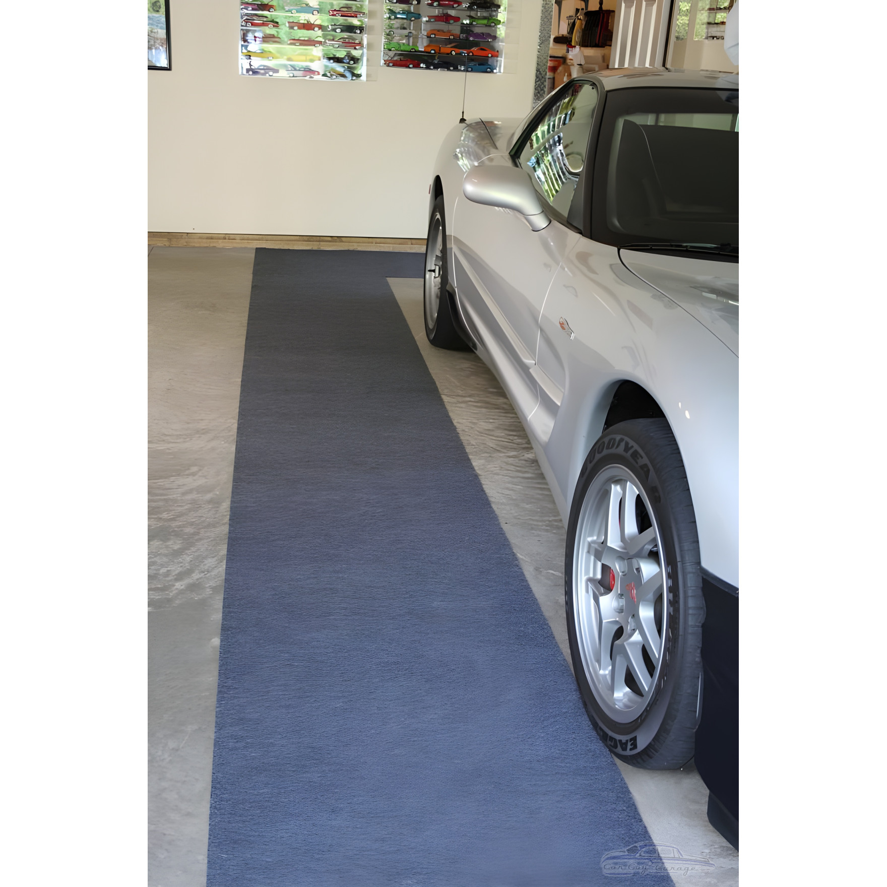 Charcoal Garage Floor Runner Mat - 29" W x 18' L, Absorbent, Non-Slip