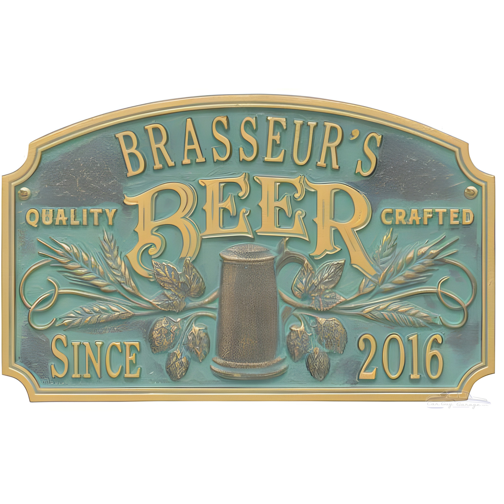 Personalized Cast Aluminum Beer Plaque - Quality Crafted Decor