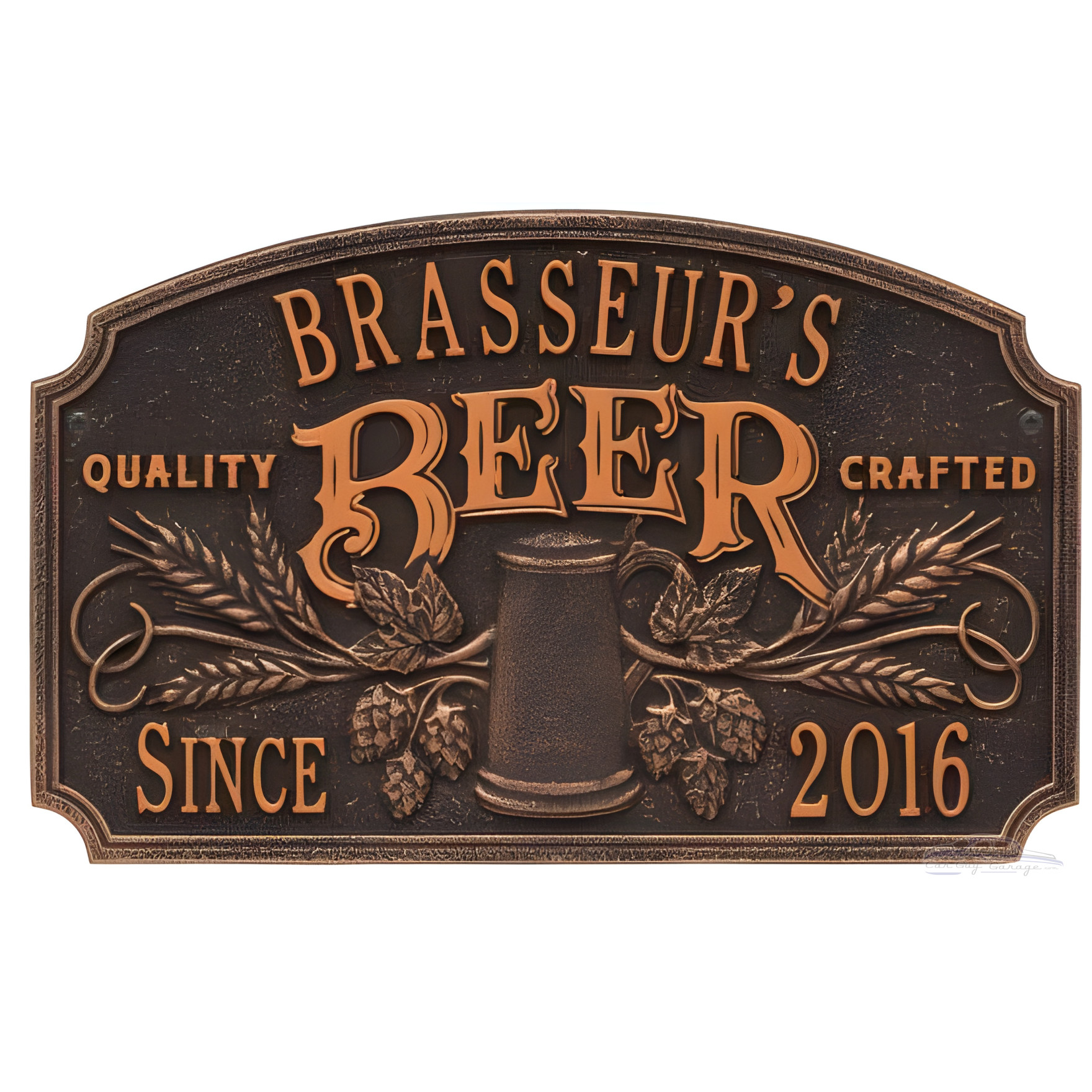 Personalized Cast Aluminum Beer Plaque - Quality Crafted Decor