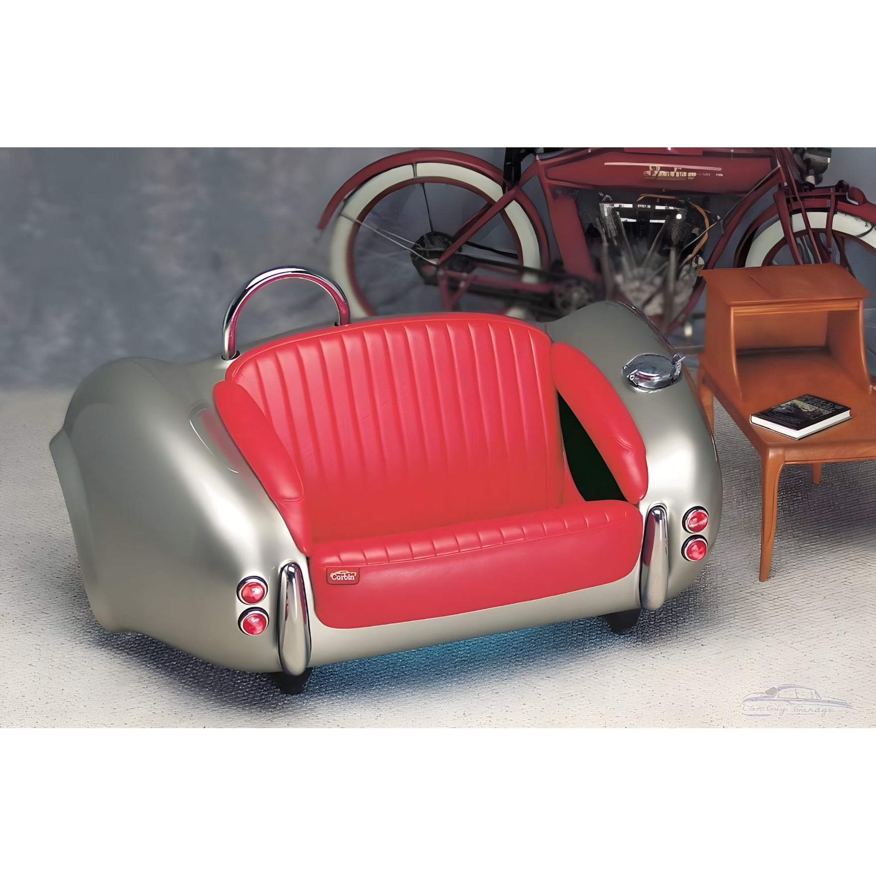 Cool Blue Cobra Couch - Customizable Leather & Vinyl Options
